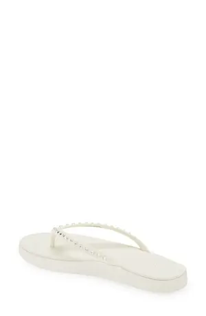 Sanuk Funshine Rhinestone Flip Flop - White