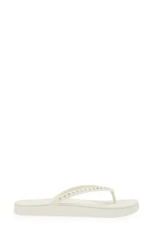 Sanuk Funshine Rhinestone Flip Flop - White