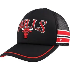 '47 Chicago Bulls Sidebrand Stripes Trucker Adjustable Hat - Black