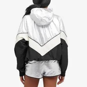 GOLDEN GOOSE Star Patchwork Windbreaker - Silver/dark Papyrus/black