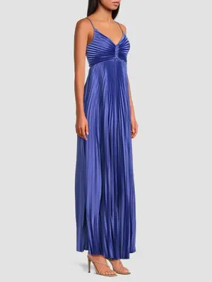 Likely Asra Satin Pleated Gown