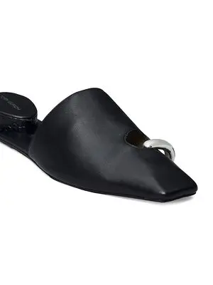 Tory Burch Pierced Leather Mules - Perfectblack