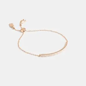 COACH® Pavé Bar Slider Bracelet Rose Gold