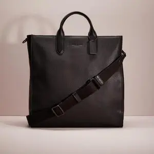 COACH Restored Gotham Tall Tote Black Copper/black