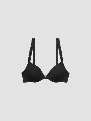 Natori Pure Luxe Plunge T-shirt Bra Black