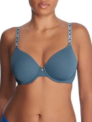 Natori Pure Luxe Plunge T-shirt Bra Blue