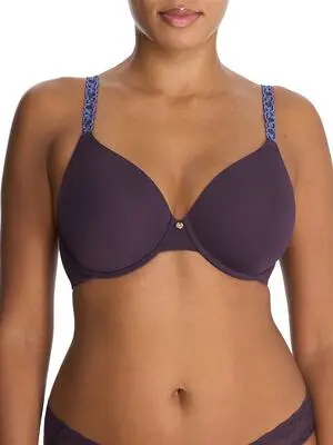 Natori Pure Luxe Plunge T-shirt Bra Purple