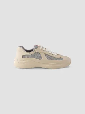 Prada America's Cup Soft Rubber And Bike Fabric Sneakers - Beige