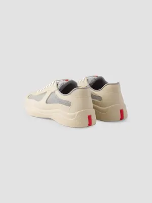 Prada America's Cup Soft Rubber And Bike Fabric Sneakers - Beige