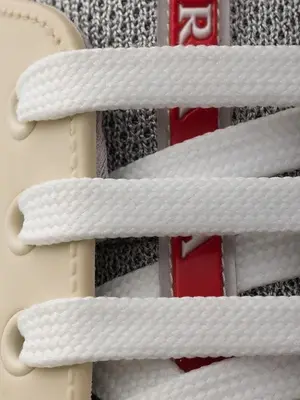 Prada America's Cup Soft Rubber And Bike Fabric Sneakers - Beige