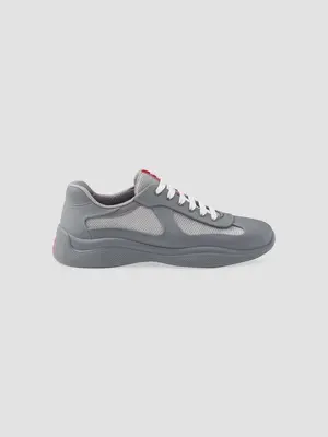 Prada America's Cup Soft Rubber And Bike Fabric Sneakers Grey