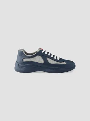 Prada America's Cup Soft Rubber And Bike Fabric Sneakers Navy