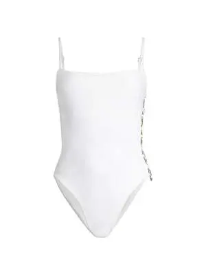 MILLY Women's Ringside One-Piece Swimsuit - White  - White
