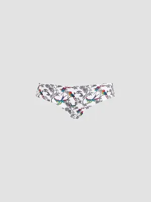 Vilebrequin Rainbow Birds Bikini Bottom - Blanc