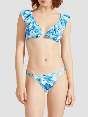Vilebrequin Tahiti Flowers Ruffled Bikini Top