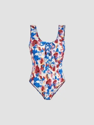 Vilebrequin Flowers Sky Lattice One-piece Swimsuit - Palace