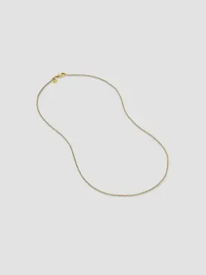 David Yurman Box Chain Necklace In 18k Yellow 1.25mm