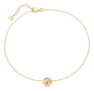 Mateo Venus 14-karat Seashell Anklet - Gold