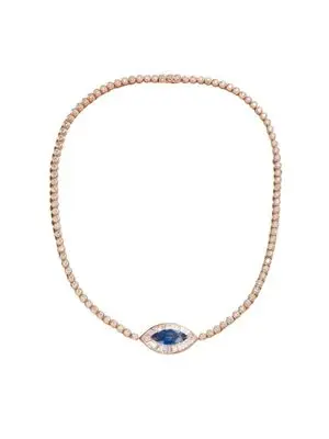 ANITA KO Rose Diamond Sapphire Necklace
