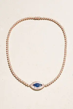 ANITA KO Rose Diamond Sapphire Necklace