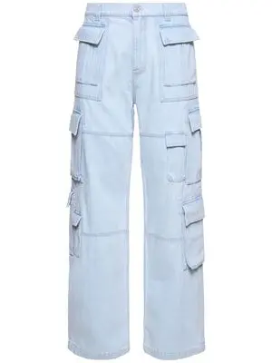 Versace VERSACE Bleached Cargo Jeans - Light Blue