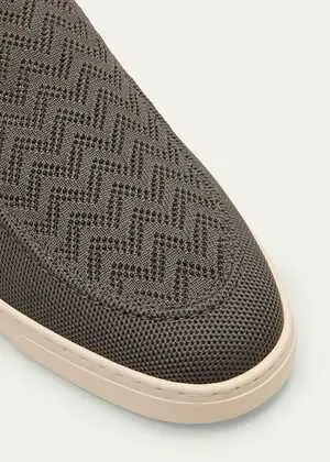 Giorgio Armani Divo Knit Slip-on Sneakers
