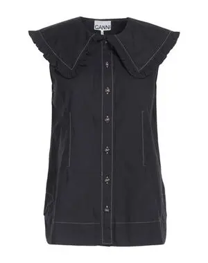 GANNI GANNI Organic Cotton Shirt Black
