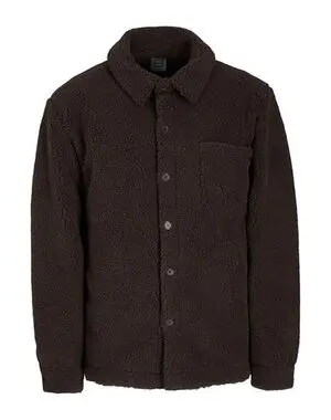 8 BY YOOX Terry Fleece Shirt Jacket - Dark Brown