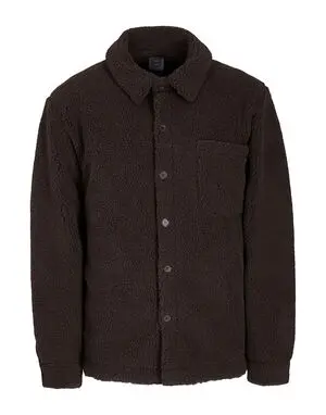 8 BY YOOX Terry Fleece Shirt Jacket - Dark Brown