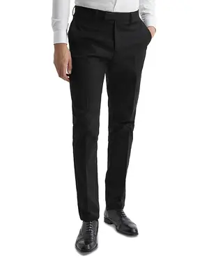 REISS Eastbury Cotton Stretch Slim Fit Chino Pants - Black