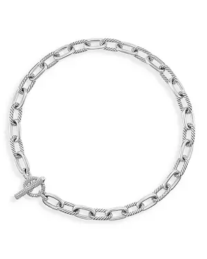 David Yurman Dy Madison Diamond Chain Link Necklace