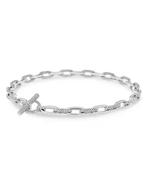 David Yurman Dy Madison Diamond Chain Link Necklace