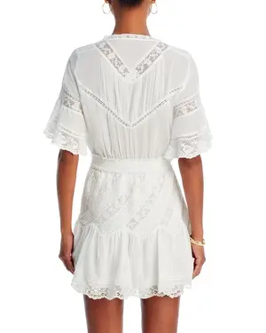 Loveshackfancy Calamina Lace Trim Pintuck Dress In Bright White - 75% Off |  Editorialist