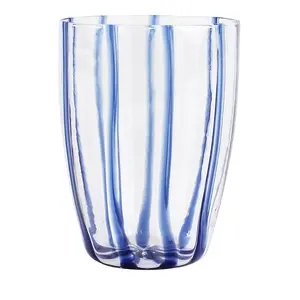 VIETRI Nuovo Stripe Tall Tumbler - Blue