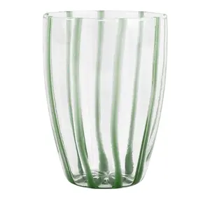 VIETRI Nuovo Stripe Tall Tumbler - Green