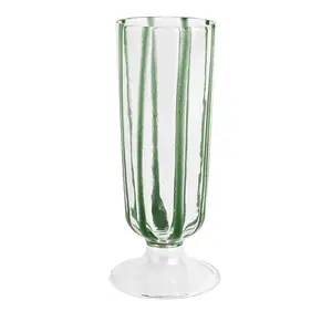 VIETRI Nuovo Stripe Champagne Glass - Green