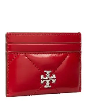 Tory Burch Kira Diamond Quilt Card Case - Red