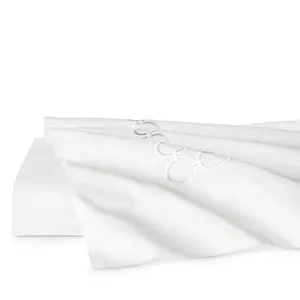 SFERRA Catena Flat Sheet, Full Queen - White/luna