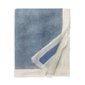 SFERRA Pitura Color Block Throw - Navy/aqua