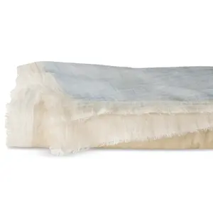 SFERRA Pitura Color Block Throw - Sky/grey