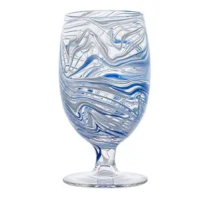 JULISKA Puro Marbled Goblet - Blue