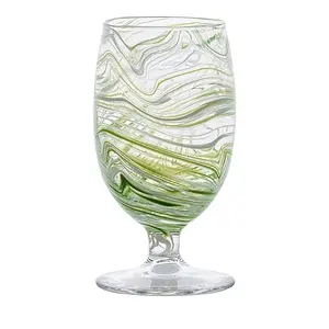 JULISKA Puro Marbled Goblet - Green