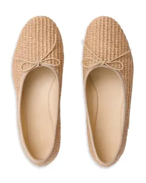 MANSUR GAVRIEL Dream Raffia Ballerinas - Natural