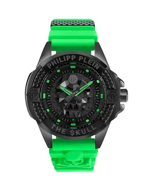 Philipp Plein The $kull 44mm Watch - Black/green