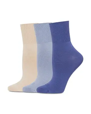 Hue Bobby Socks Pack Of 3 - Blue