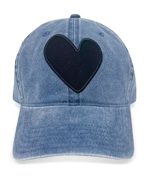 KERRI ROSENTHAL Kerri Rosenthal Heart Patch Baseball Cap Denim