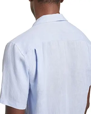 Orlebar Brown Maitan Ii Short Sleeve Button Front Shirt - Soft Blue