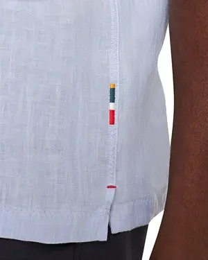 Orlebar Brown Maitan Ii Short Sleeve Button Front Shirt - Soft Blue