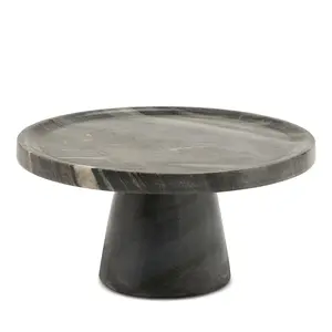 BLUE PHEASANT Samantha 9.5 Marble Cake Stand - Gray Marble