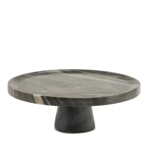 BLUE PHEASANT Samantha 11.5 Marble Cake Stand - Gray Marble